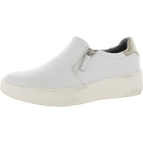 Clarks | Shoes | Clarks Womens Layton Step White Leather Slipon ...